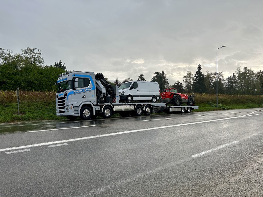 transport du leman, transport d'engins, porte engins, semi, porteur, 74 ...