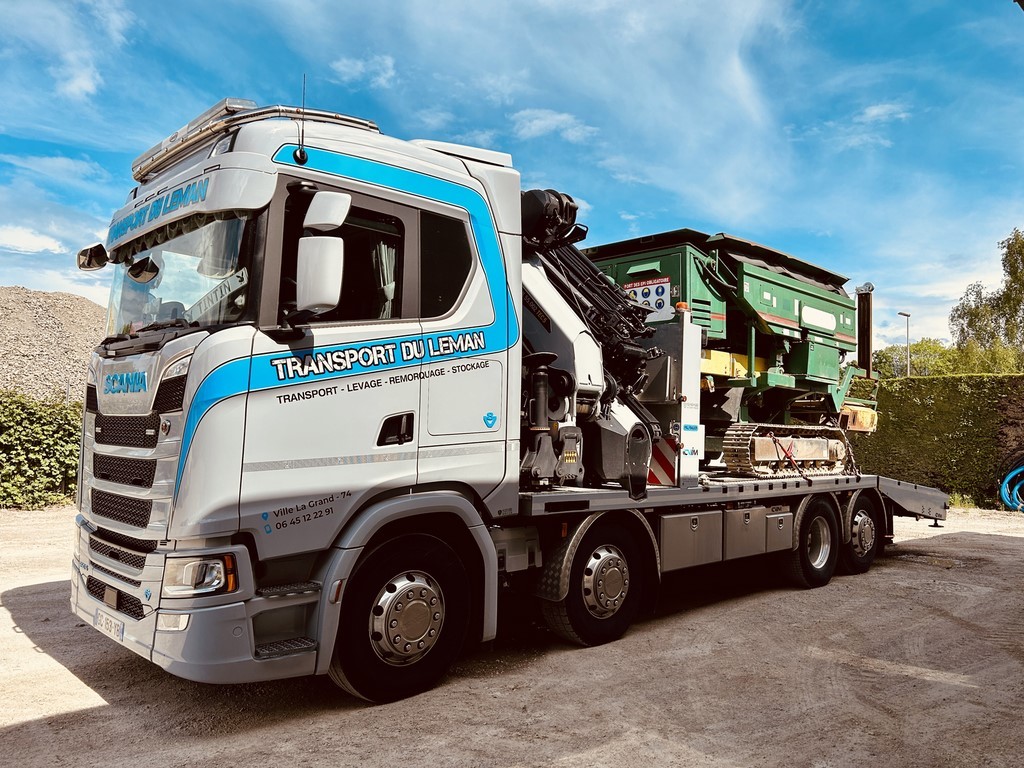 transport du leman, transport d'engins, porte engins, semi, porteur, 74 ...